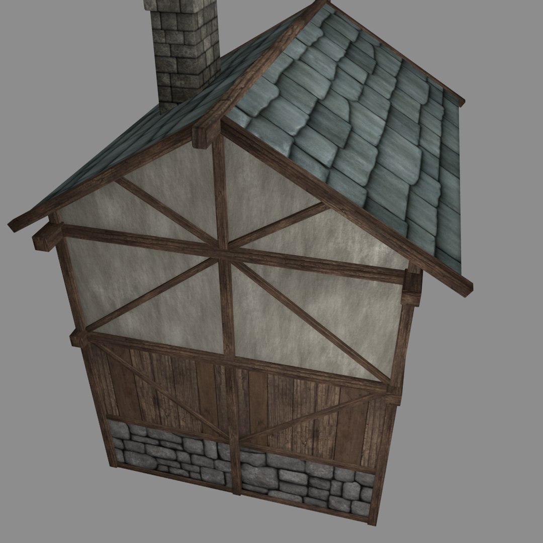 Pack Low-poly Medieval Buildings 3d Obj