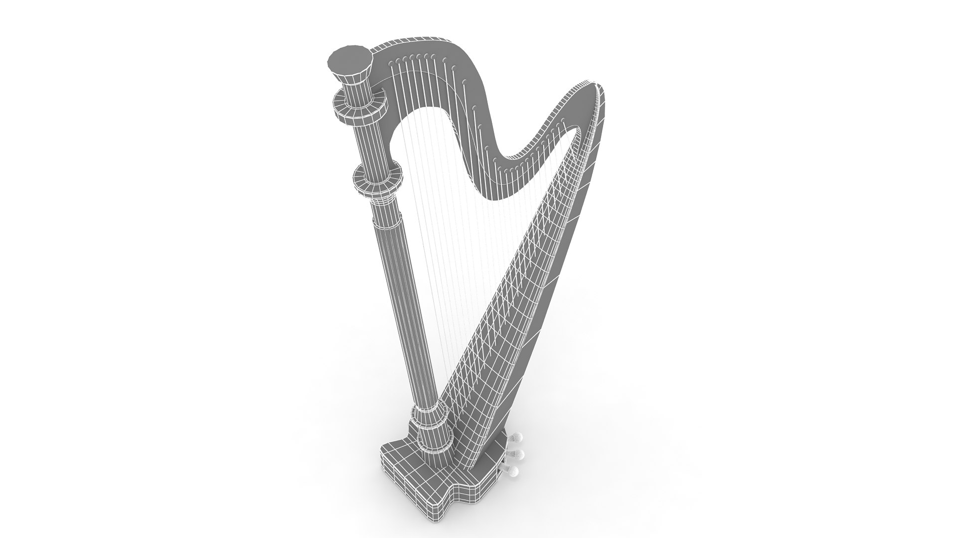 Harp Music Instrument 3D Model - TurboSquid 1680730