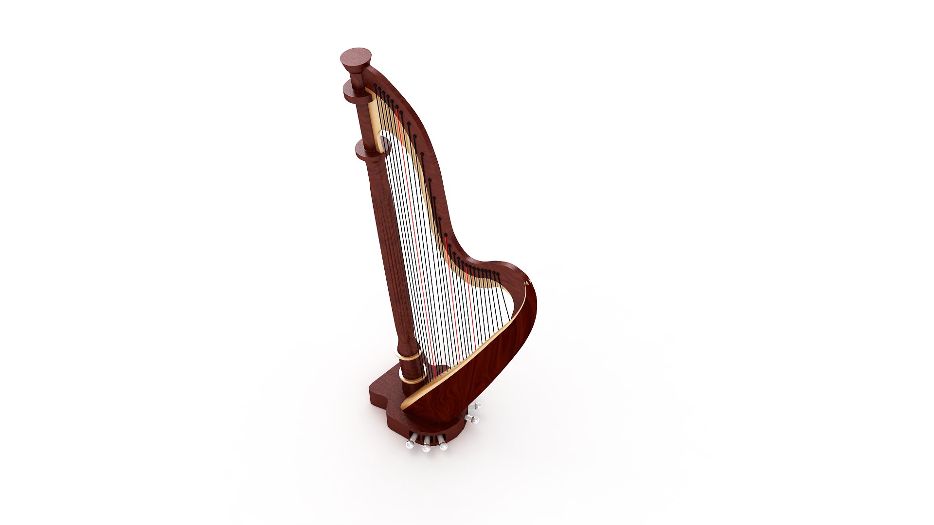 Harp Music Instrument 3D Model - TurboSquid 1680730