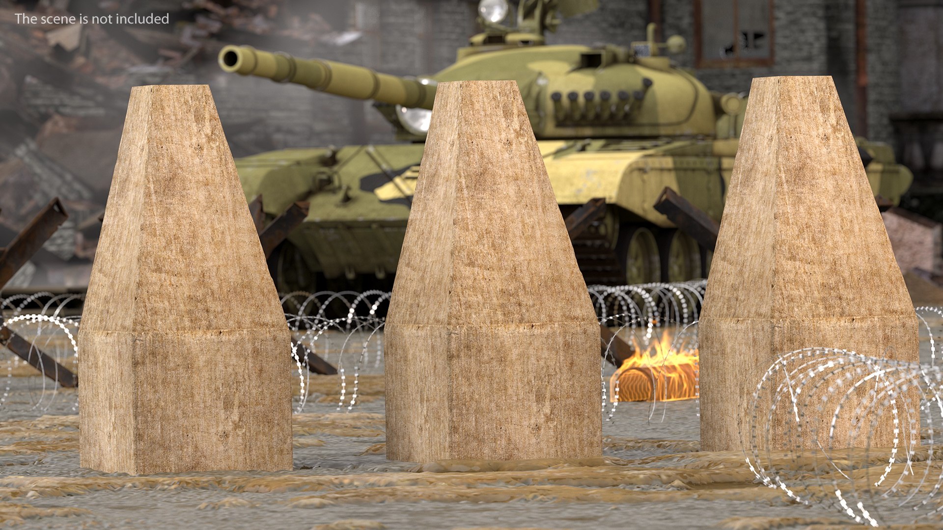 Dragons Teeth Anti Tank 3D - TurboSquid 1606761