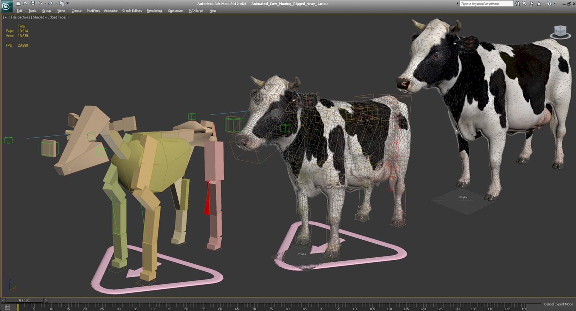Cow Mooing Farm Animal 3D Model - TurboSquid 1417819