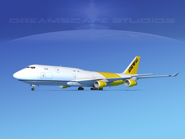 modelo 3d Boeing 747-8I AmeriPac Cargo - TurboSquid 876278