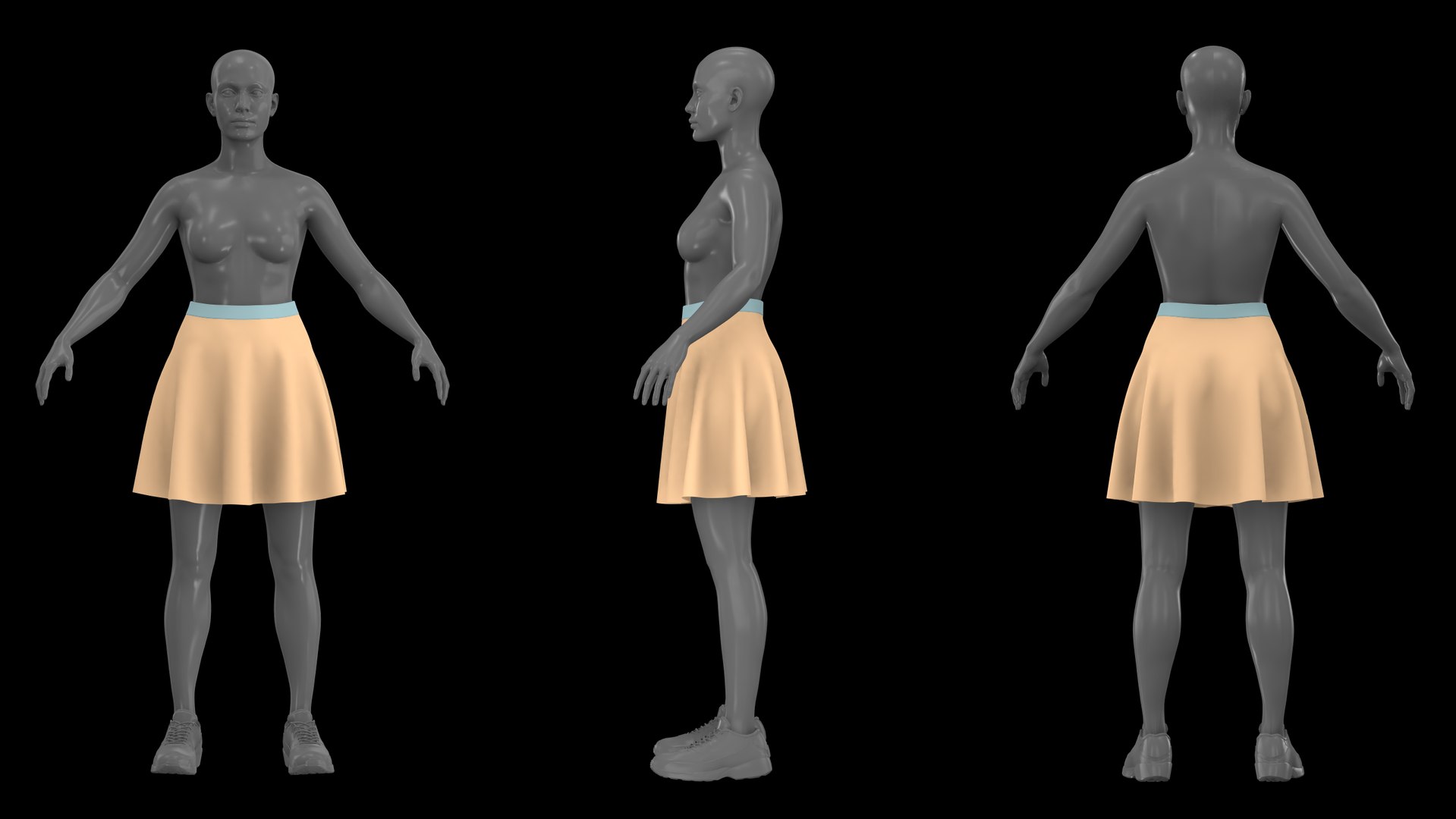 CIRCLE SKIRTS PACK Metahuman Zprj Obj Fbx Highpoly 3D Model ...
