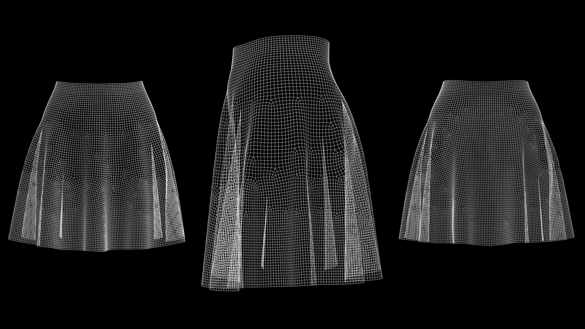 CIRCLE SKIRTS PACK Metahuman Zprj Obj Fbx Highpoly 3D Model ...