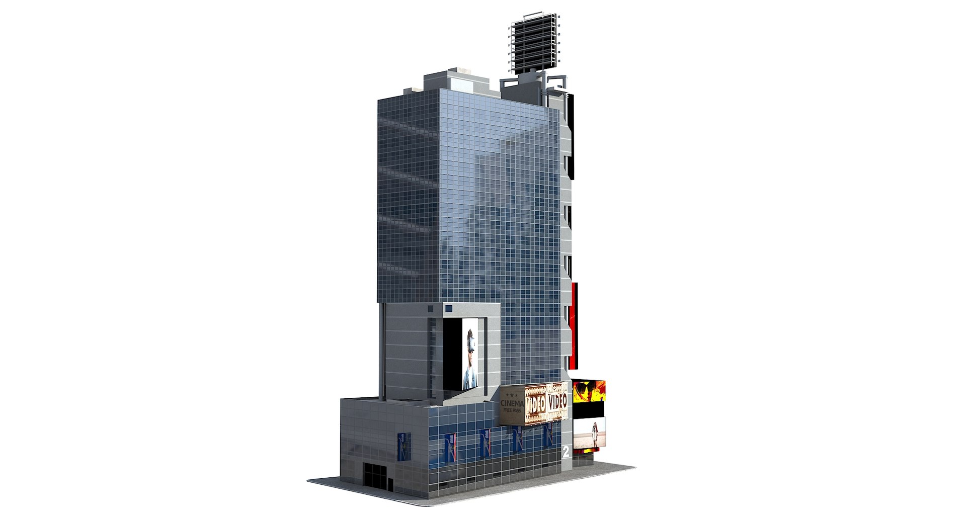 Ramada Renaissance Times Square Low Poly 3D Model - TurboSquid 2136690