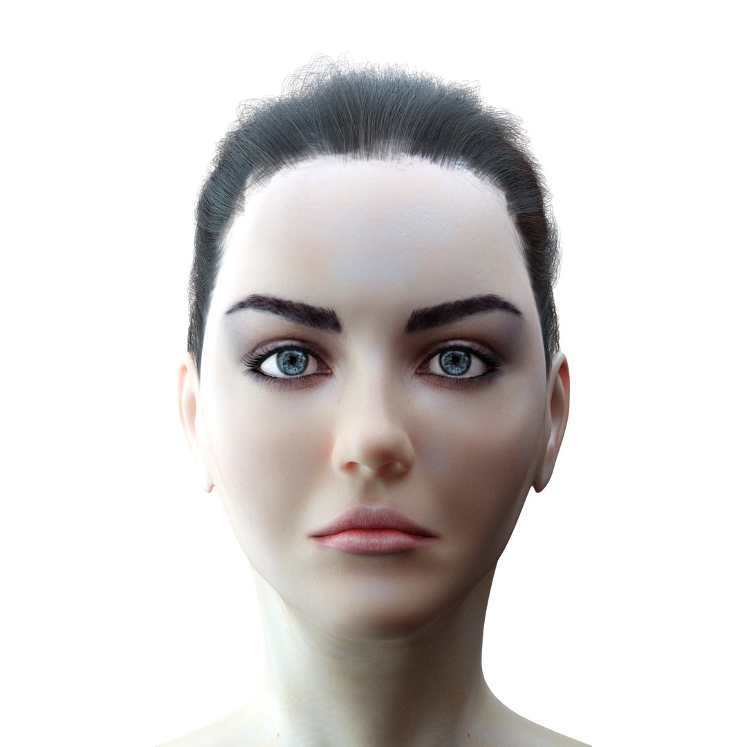3D Realistic Female Head - TurboSquid 1264251