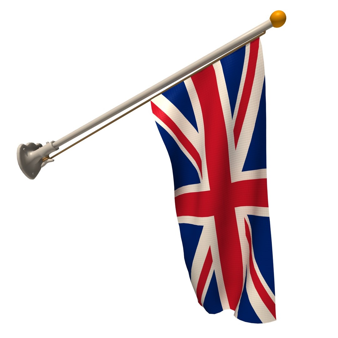 3d Model Wall Union Jack Flag