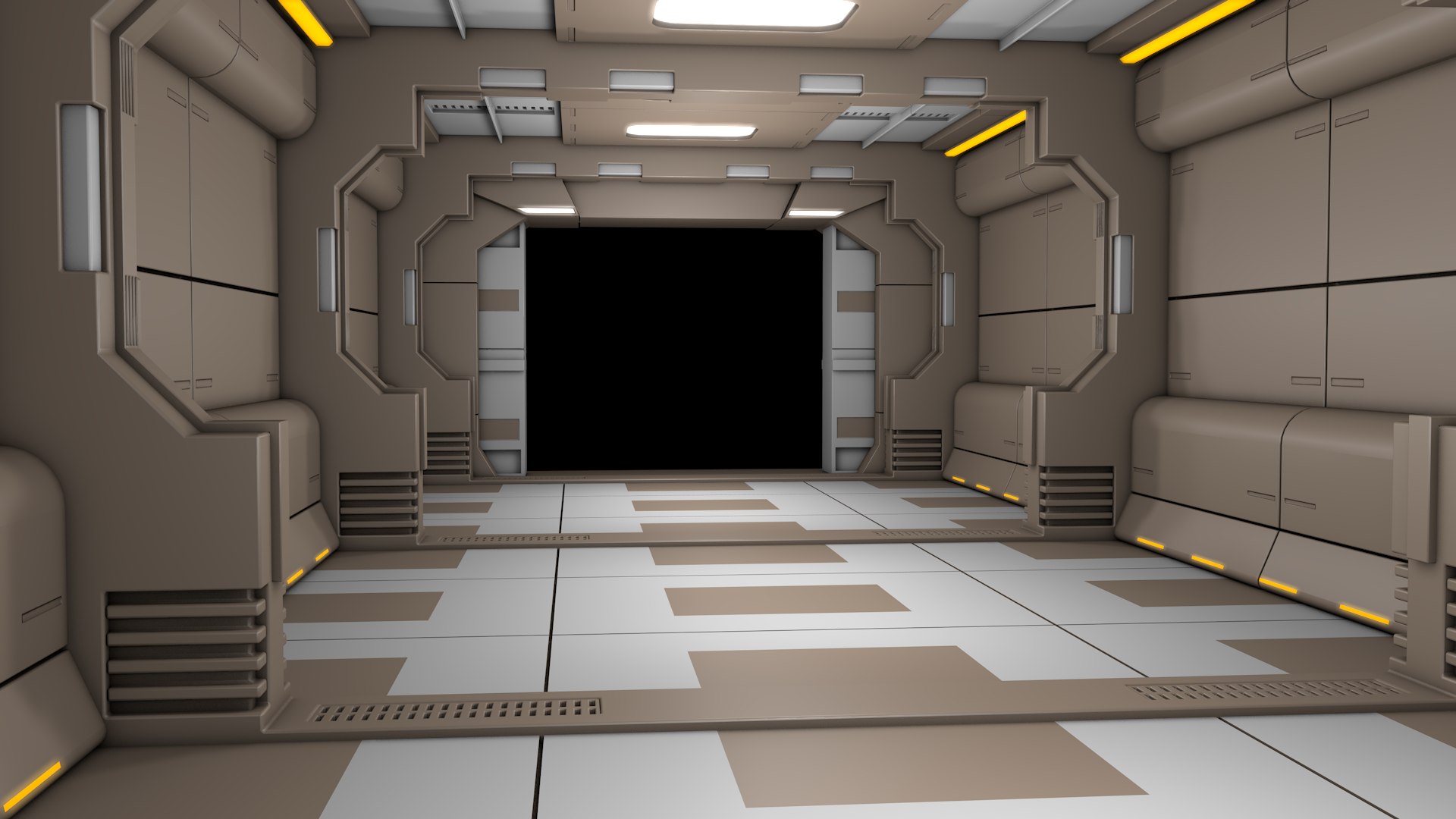Sci Fi Interior Corridor 3D Model - TurboSquid 2517168
