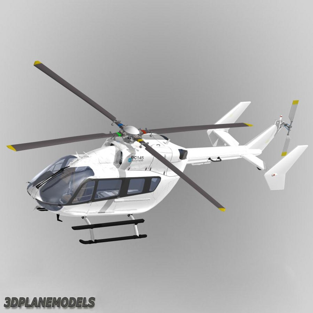 3d Eurocopter Ec 145 Ec-145 Model