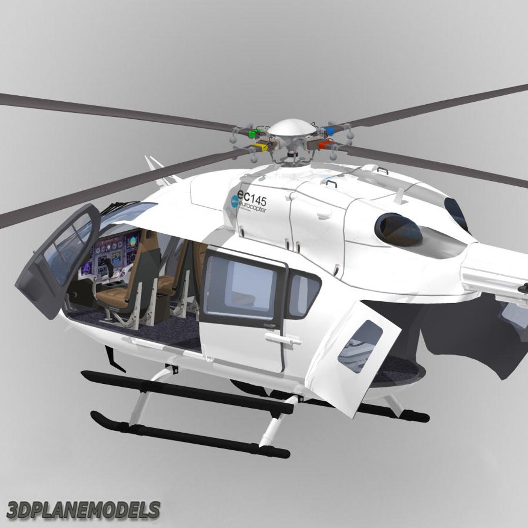3d Eurocopter Ec 145 Ec-145 Model
