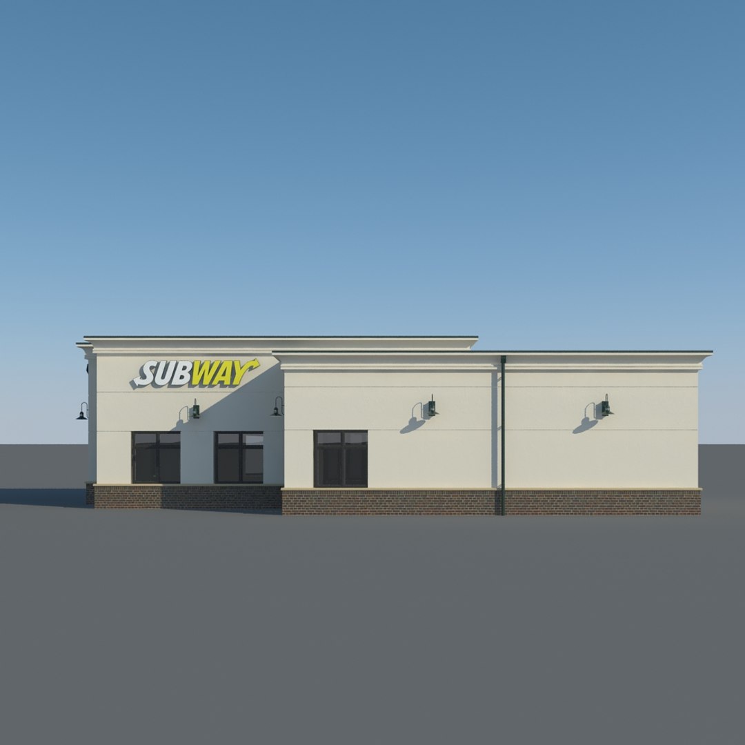 3d Subway Restaurant Model