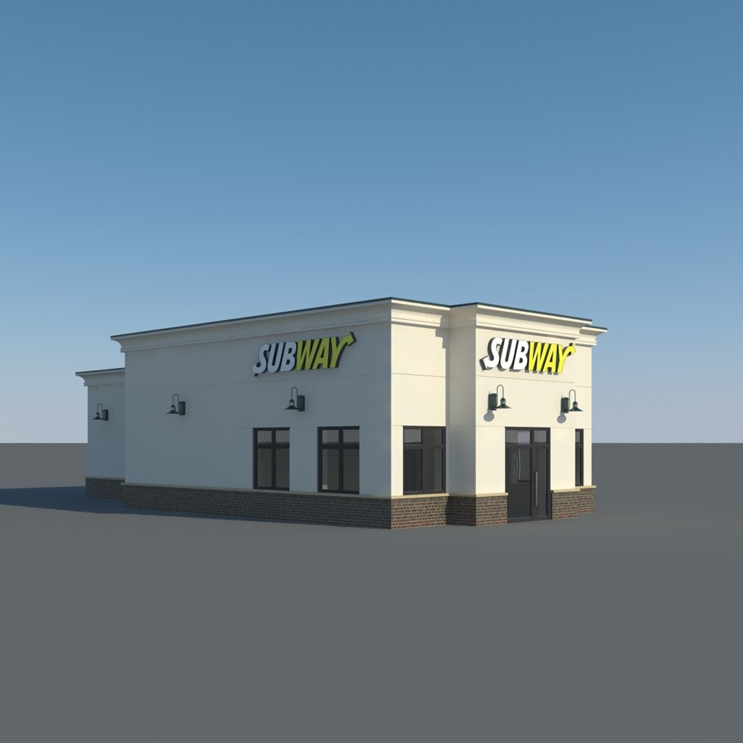 3d Subway Restaurant Model