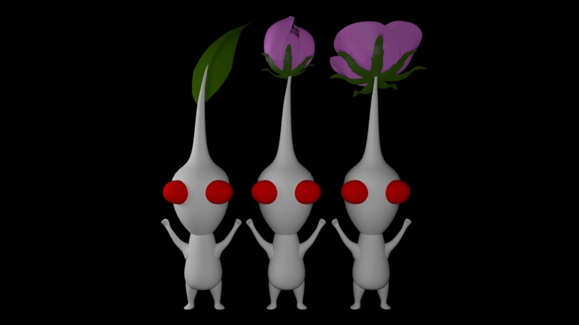 White Pikmin 3D Model - TurboSquid 1650112