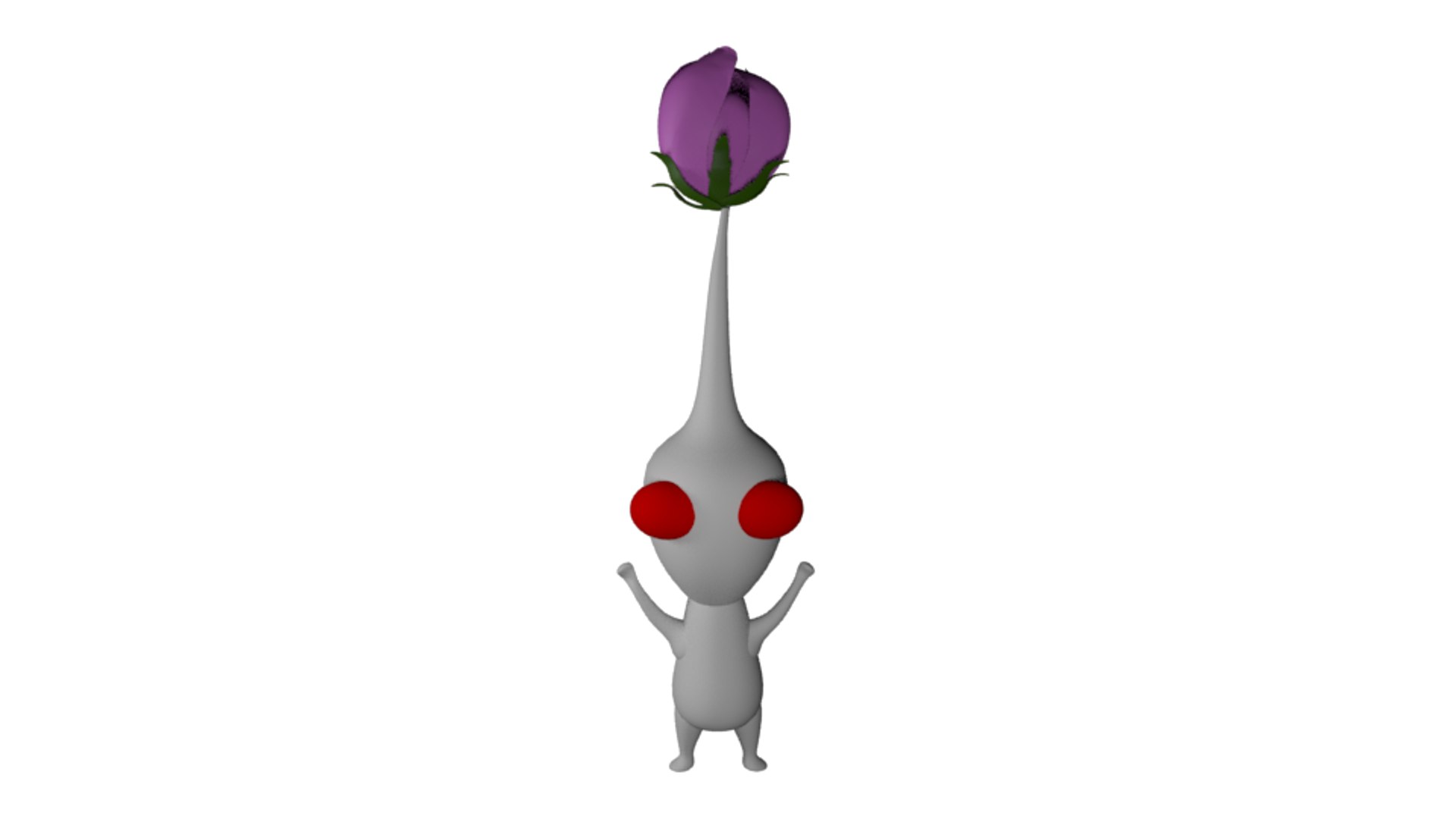 White Pikmin 3D Model - TurboSquid 1650112