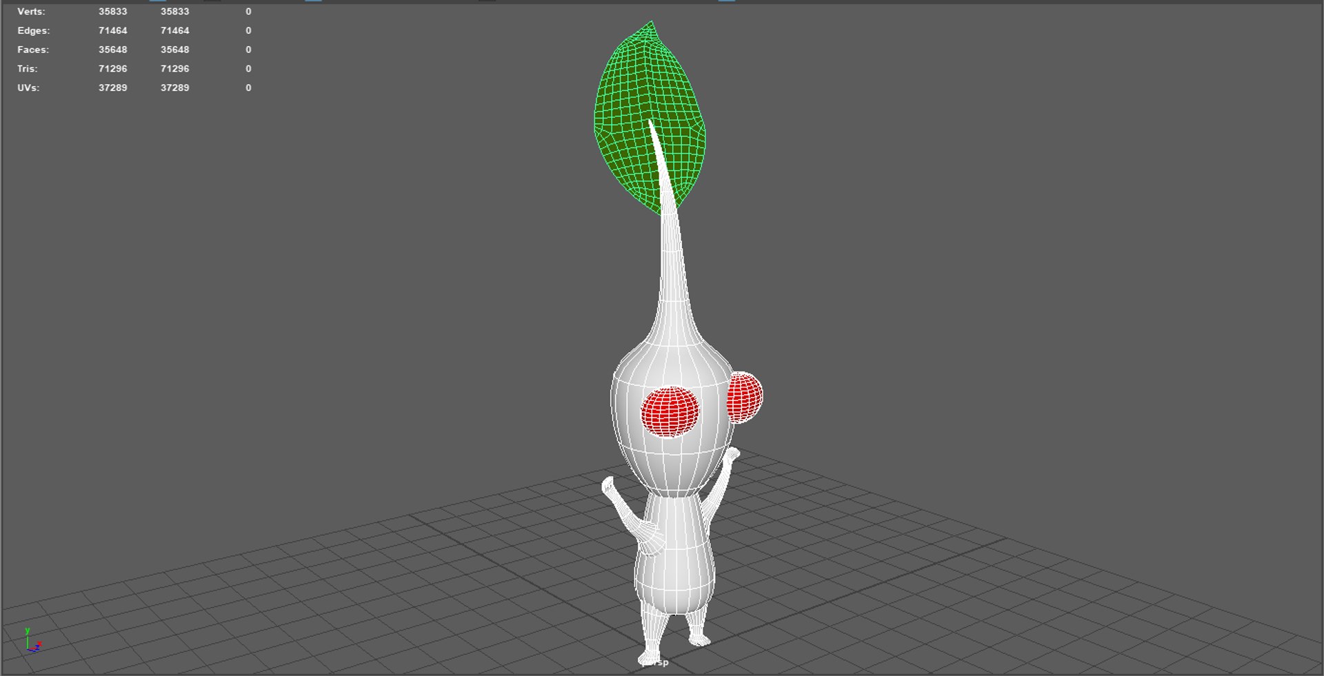 White Pikmin 3D Model - TurboSquid 1650112