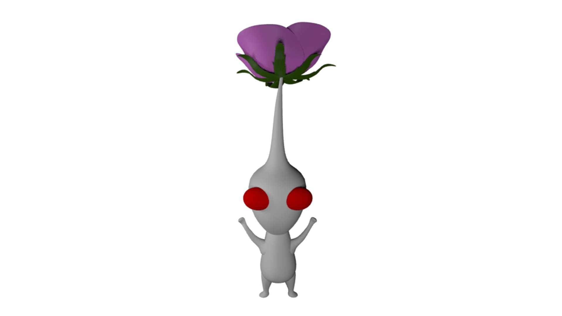 White pikmin 3D model - TurboSquid 1650112