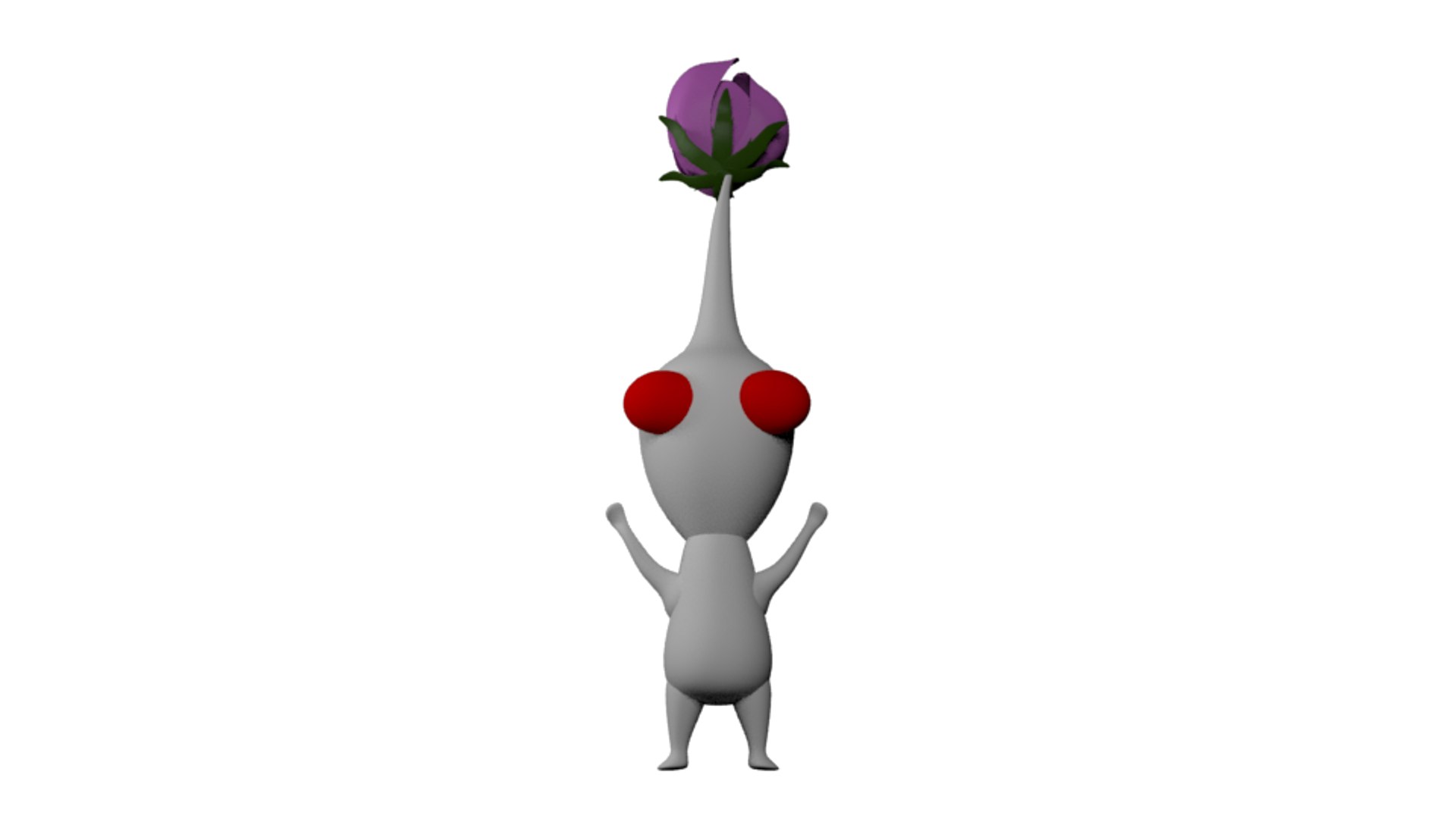 White pikmin 3D model - TurboSquid 1650112