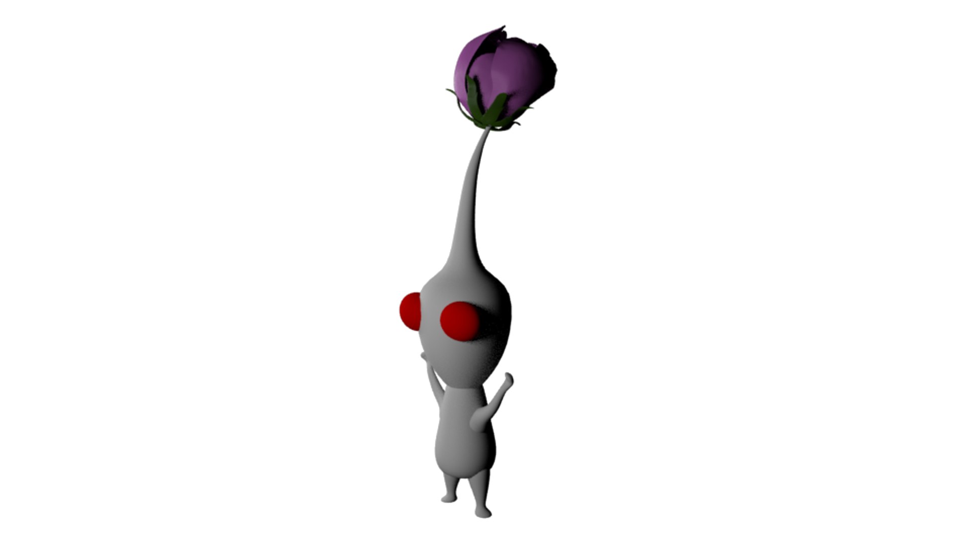 White Pikmin 3D Model - TurboSquid 1650112