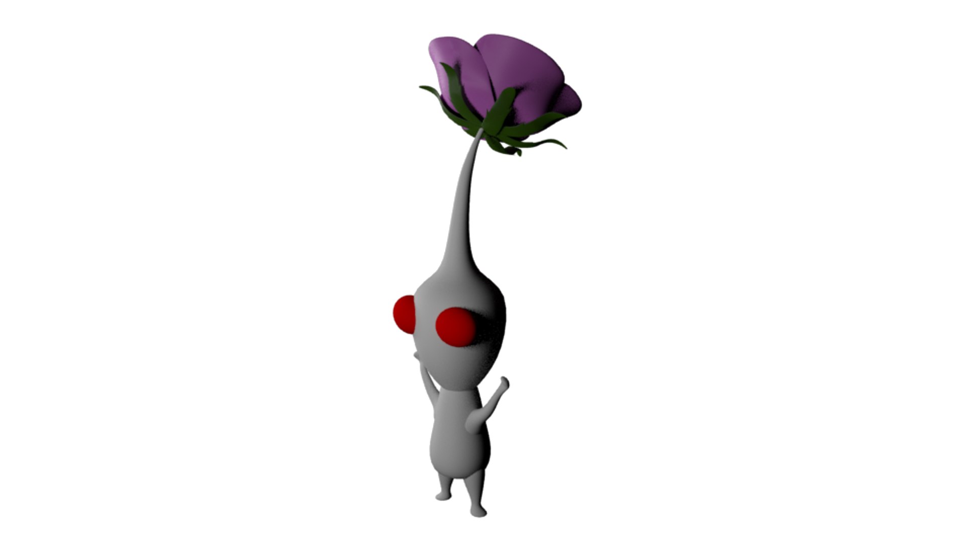 White pikmin 3D model - TurboSquid 1650112