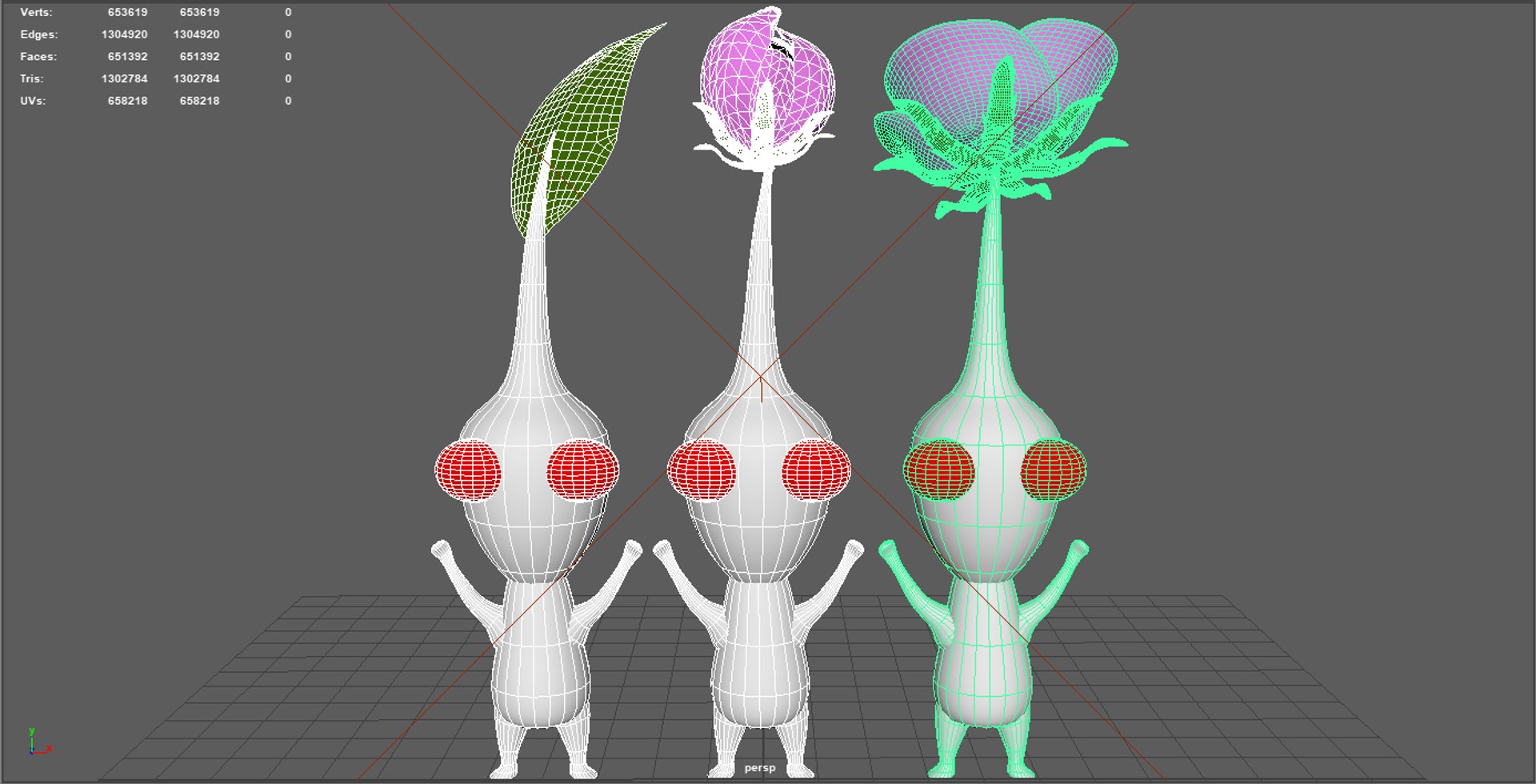 White Pikmin 3D Model - TurboSquid 1650112