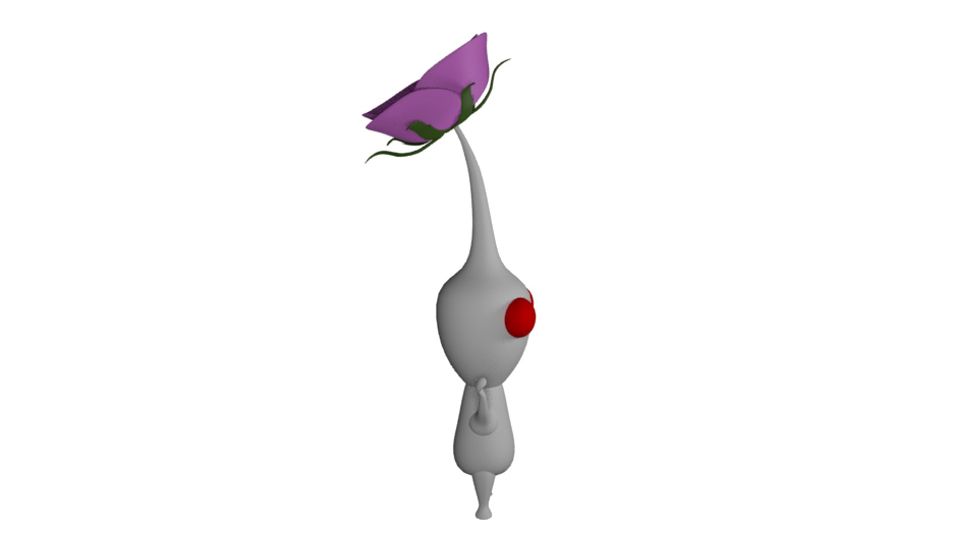 White pikmin 3D model - TurboSquid 1650112