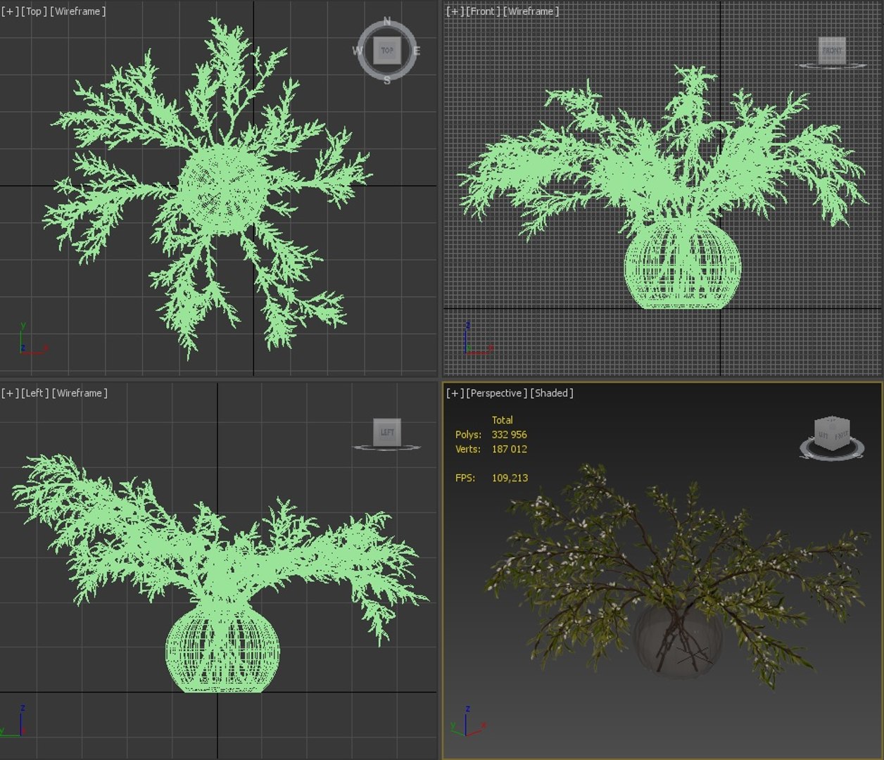 3D Model Branches In A Vase 019 - TurboSquid 1988471