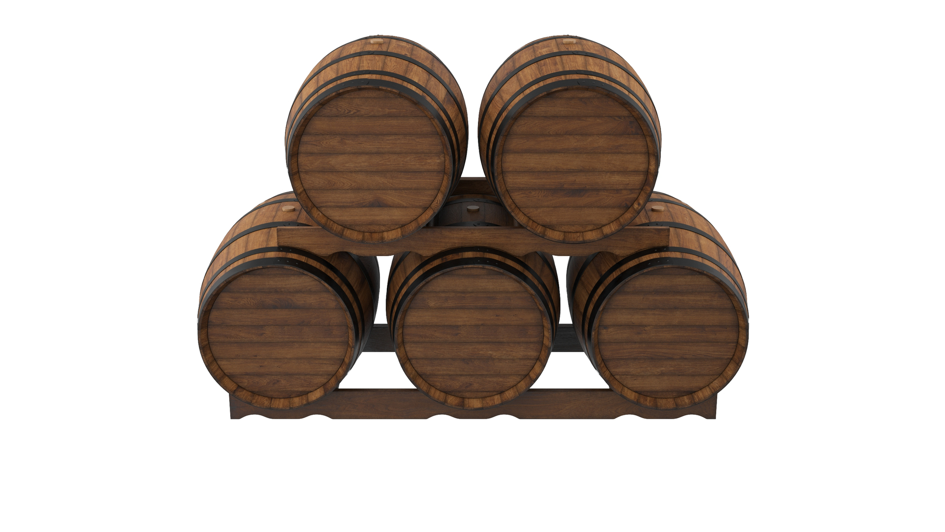 3D Model Stacked Barrels - TurboSquid 2046428