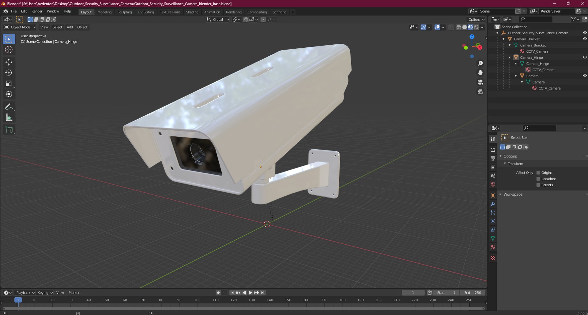 3D Outdoor Security Surveillance Camera Model - TurboSquid 2261417