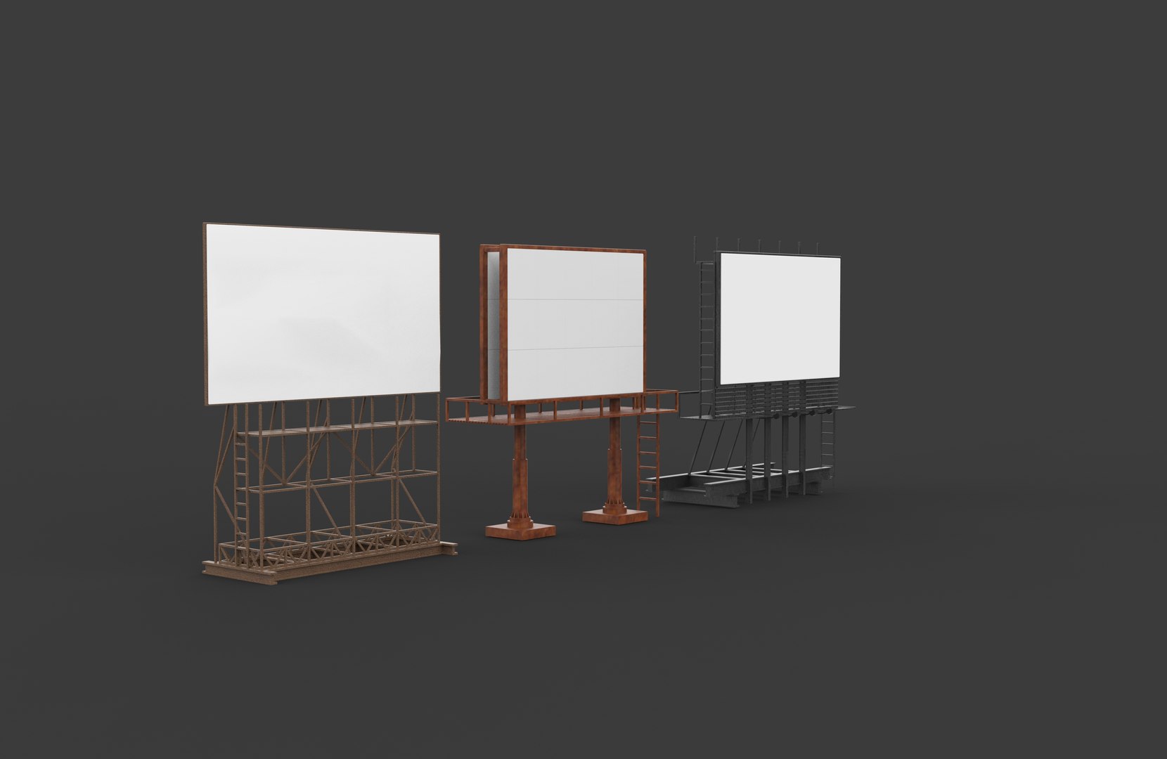 Billboard Set 02 3D Model 3D Model - TurboSquid 2498994