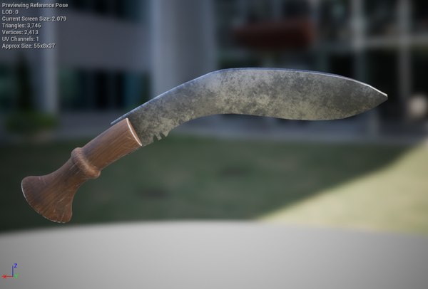 modelo 3d Cuchillo Gurkha - TurboSquid 1371599