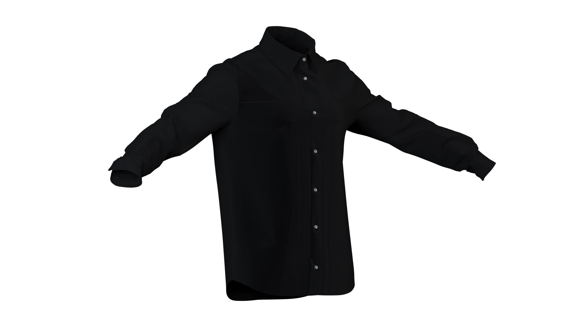 Long Sleeved Shirt 3D Model - TurboSquid 2005236