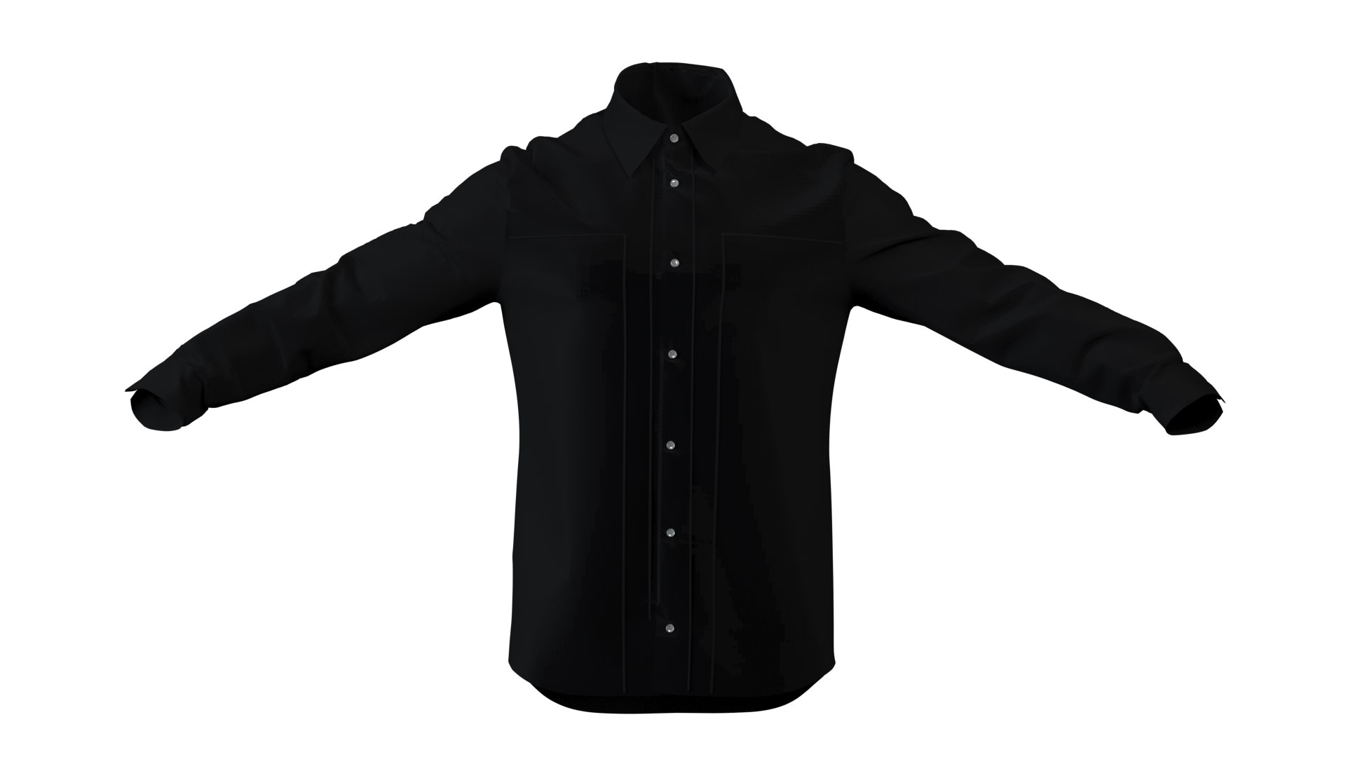 Long Sleeved Shirt 3D Model - TurboSquid 2005236