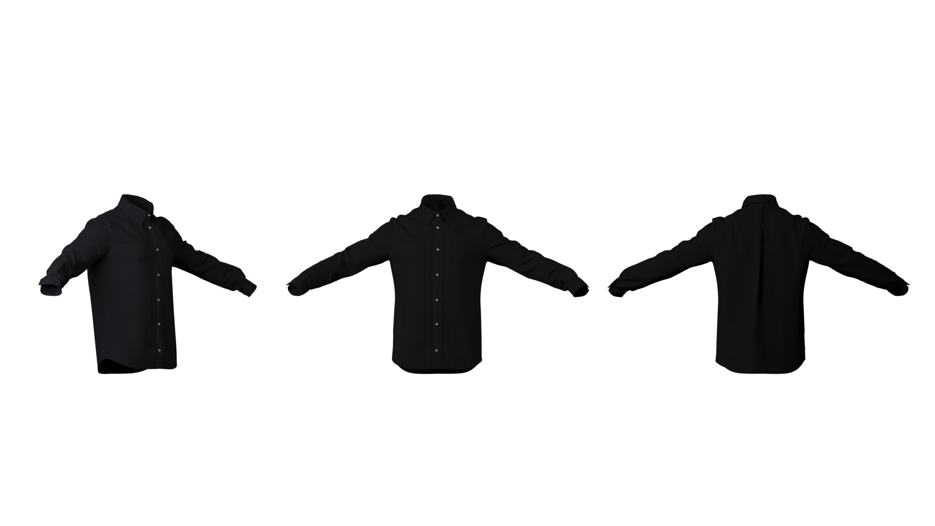 Long Sleeved Shirt 3D Model - TurboSquid 2005236