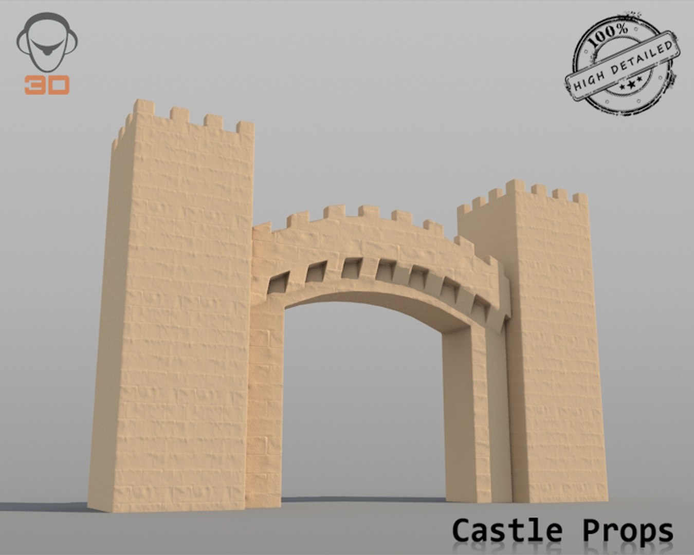 castle props 3d model