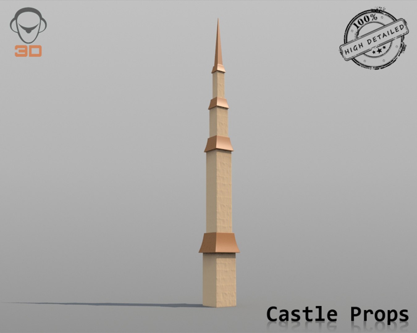 castle props 3d model