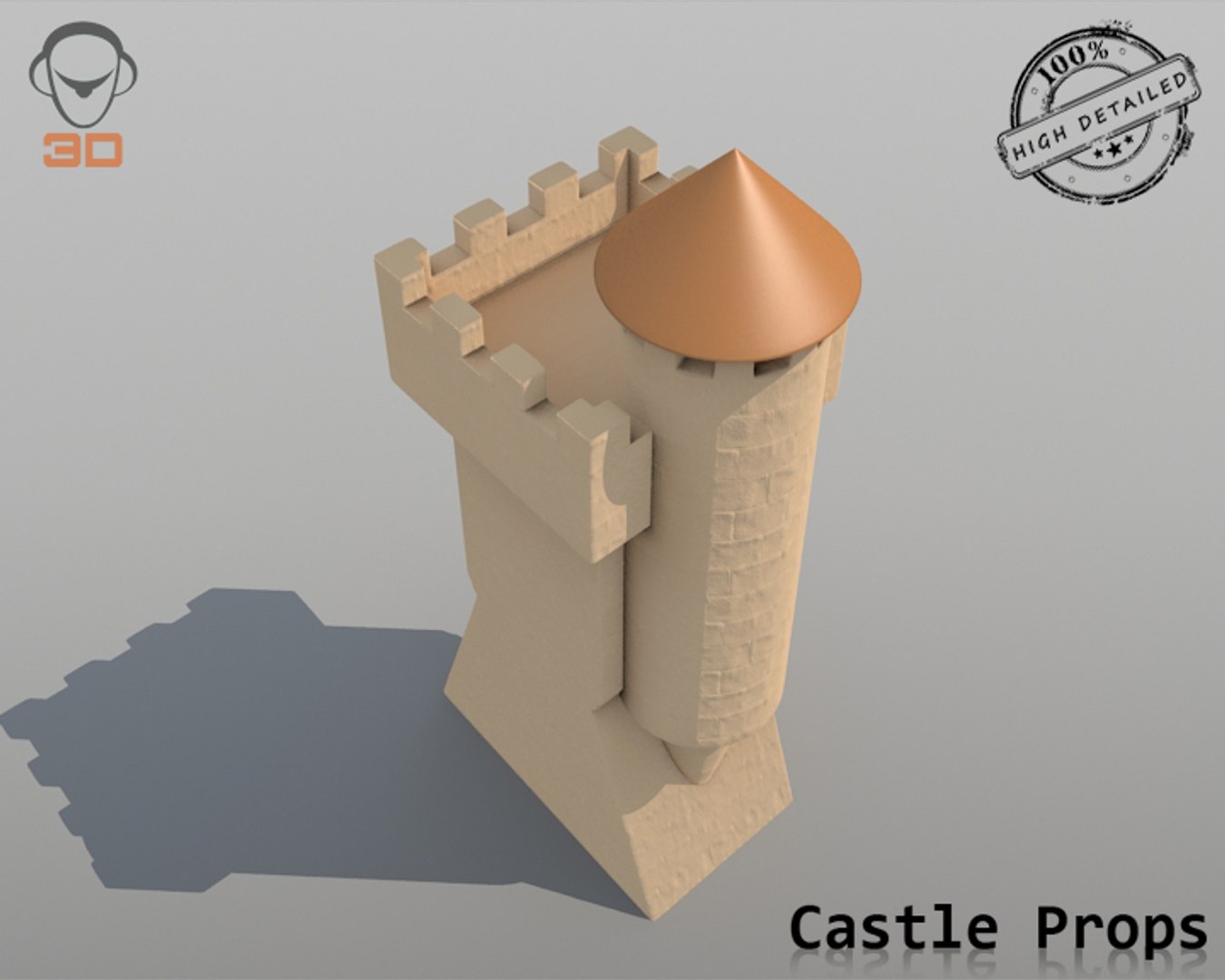 castle props 3d model