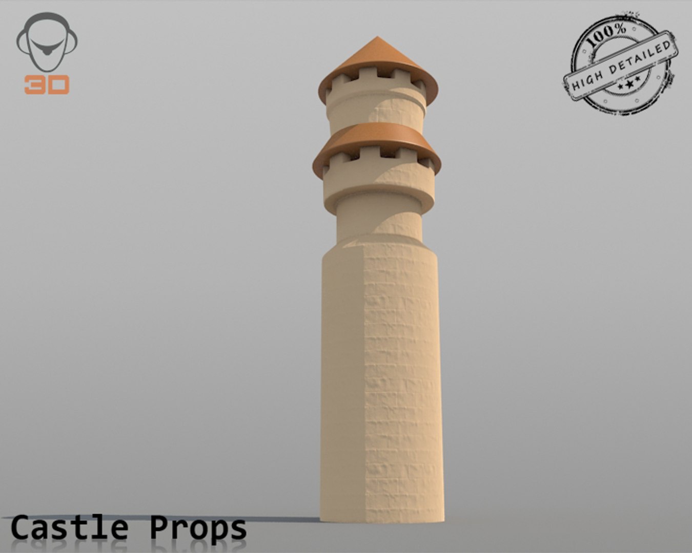 castle props 3d model