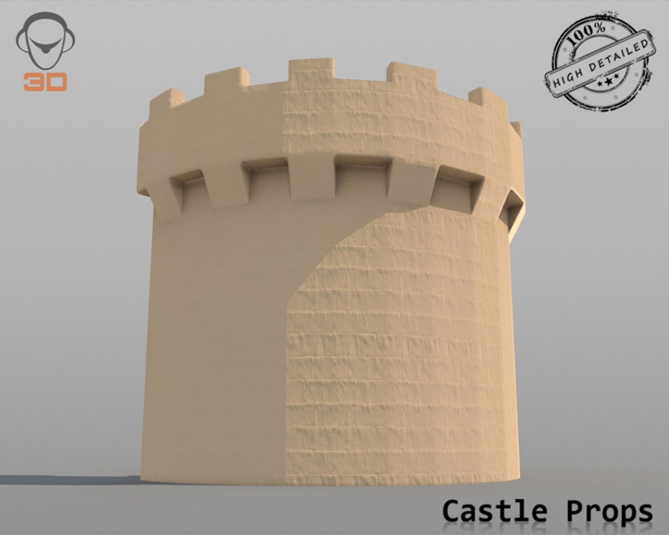 castle props 3d model