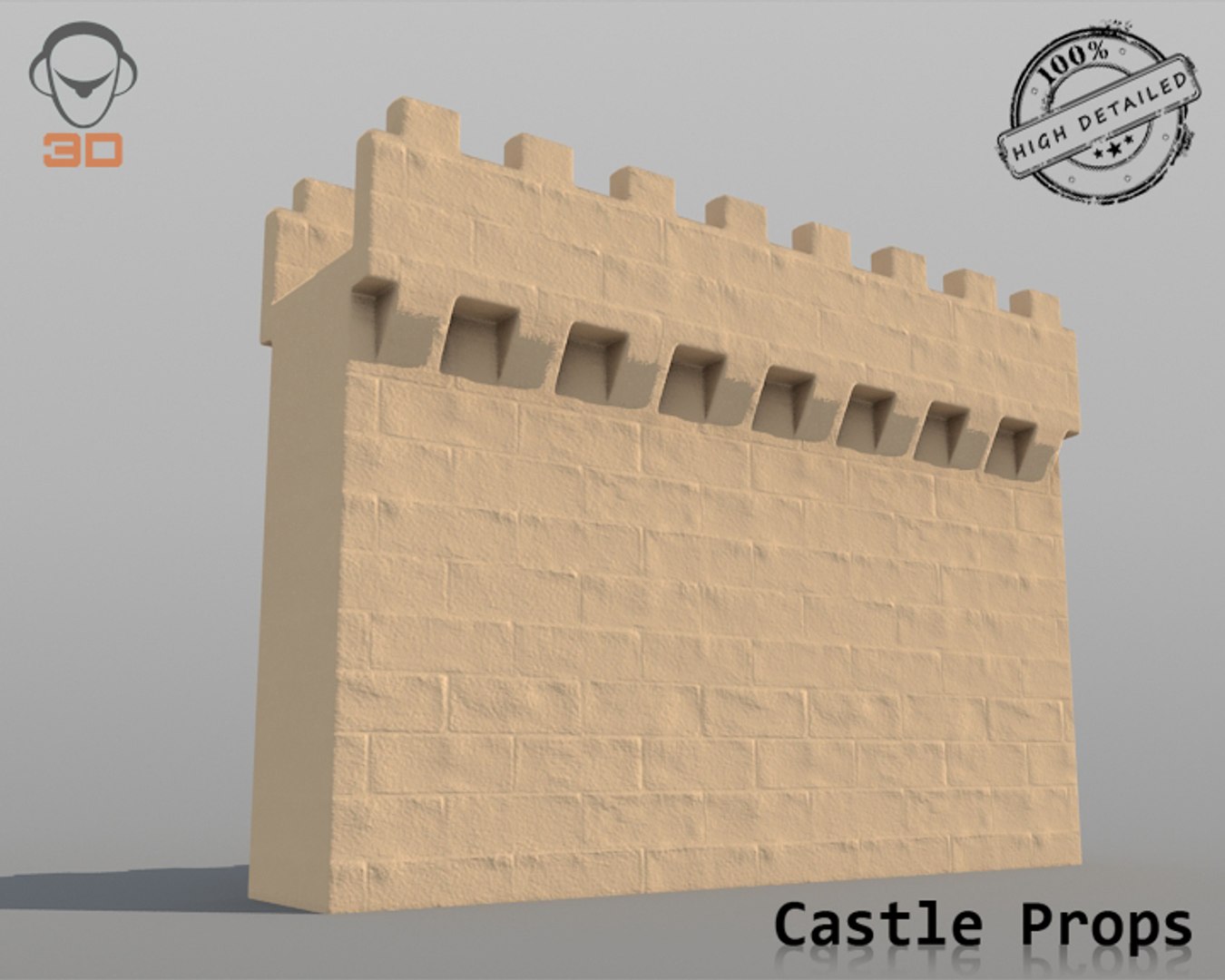 castle props 3d model