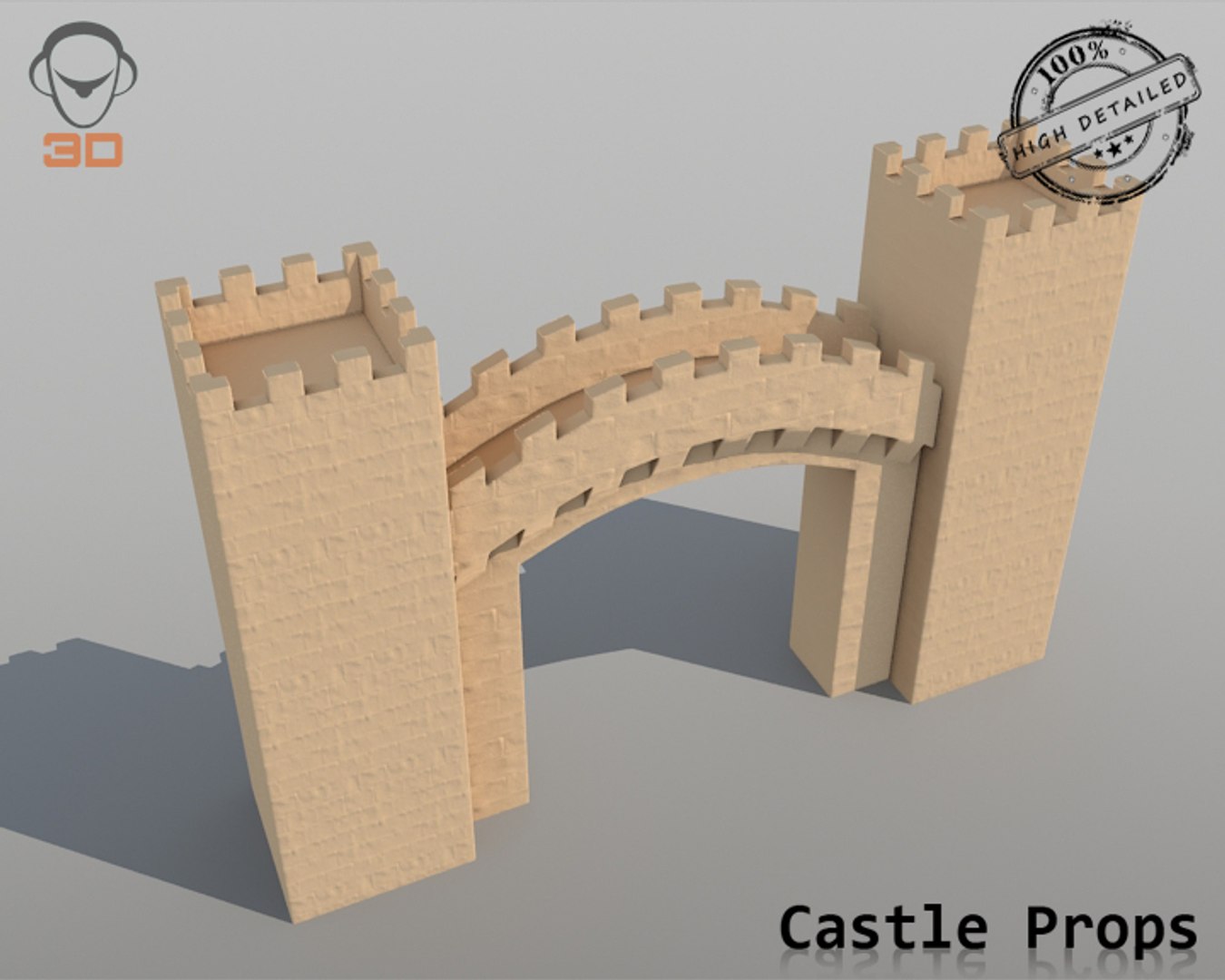 castle props 3d model