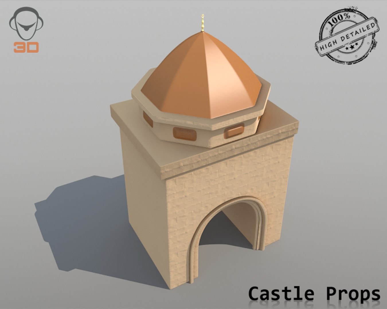 castle props 3d model