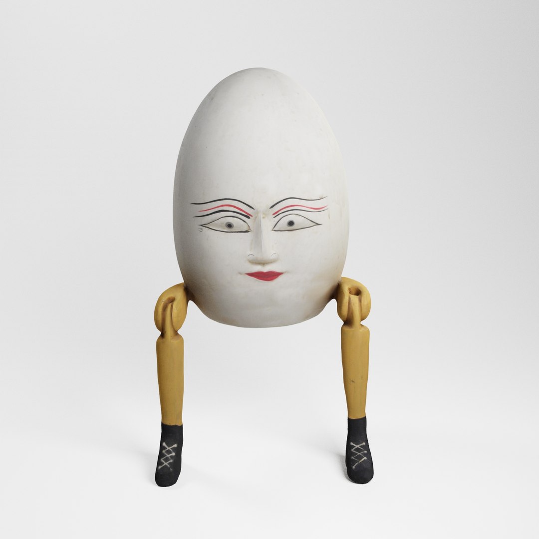 3D Model Sitting Wooden Humpty Dumpty - TurboSquid 1597742