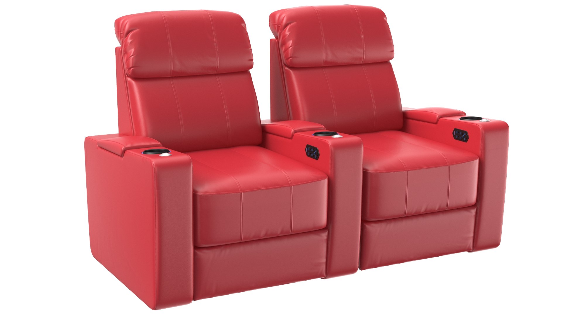 3D Detailed Red Home Cinema Theater Chair - TurboSquid 2065860