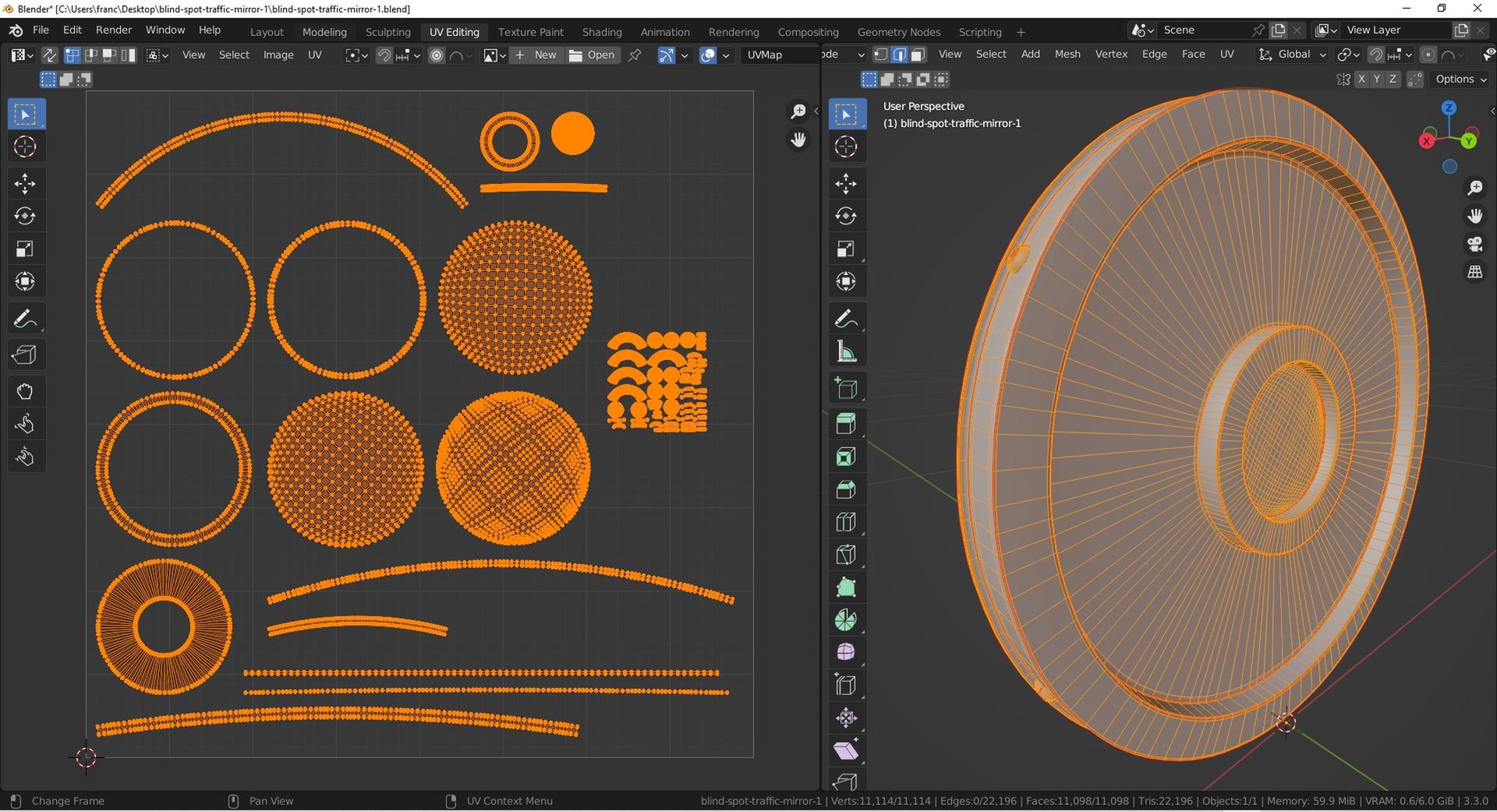 Blind Spot Traffic Mirror 1 Model - TurboSquid 2084010
