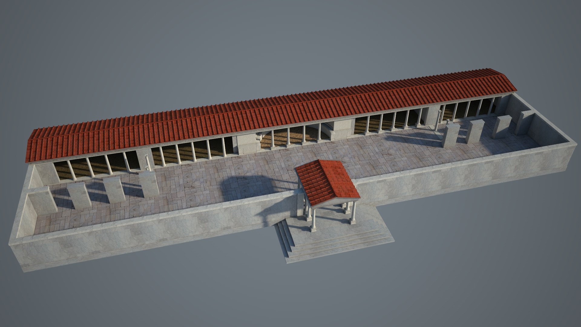 3D Ancient Gymnasium - TurboSquid 1427507