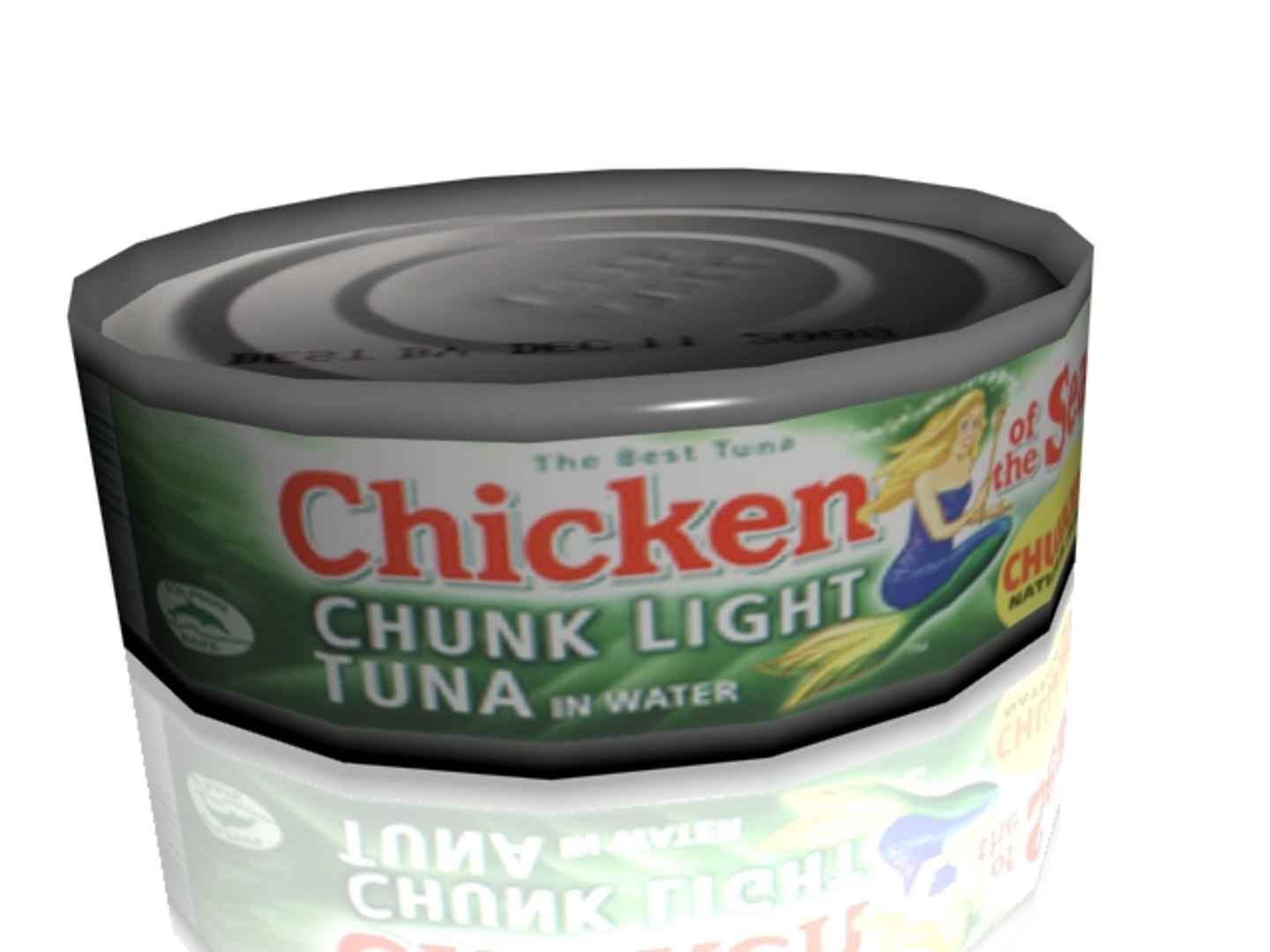 3d tuna chicken sea model