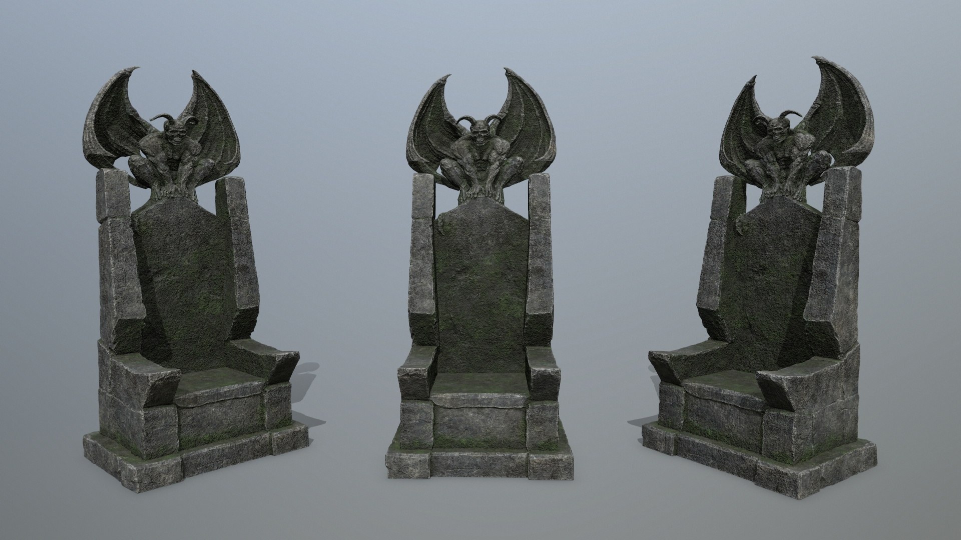 3D Devil Stone Throne - TurboSquid 2269840