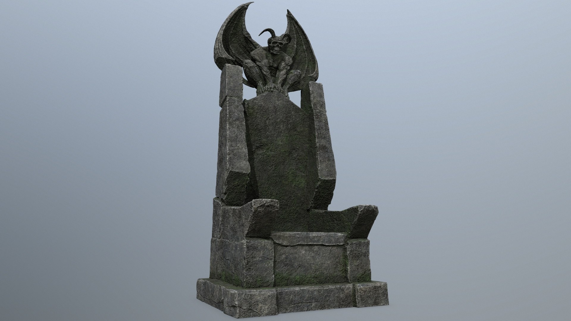 3D Devil Stone Throne - TurboSquid 2269840