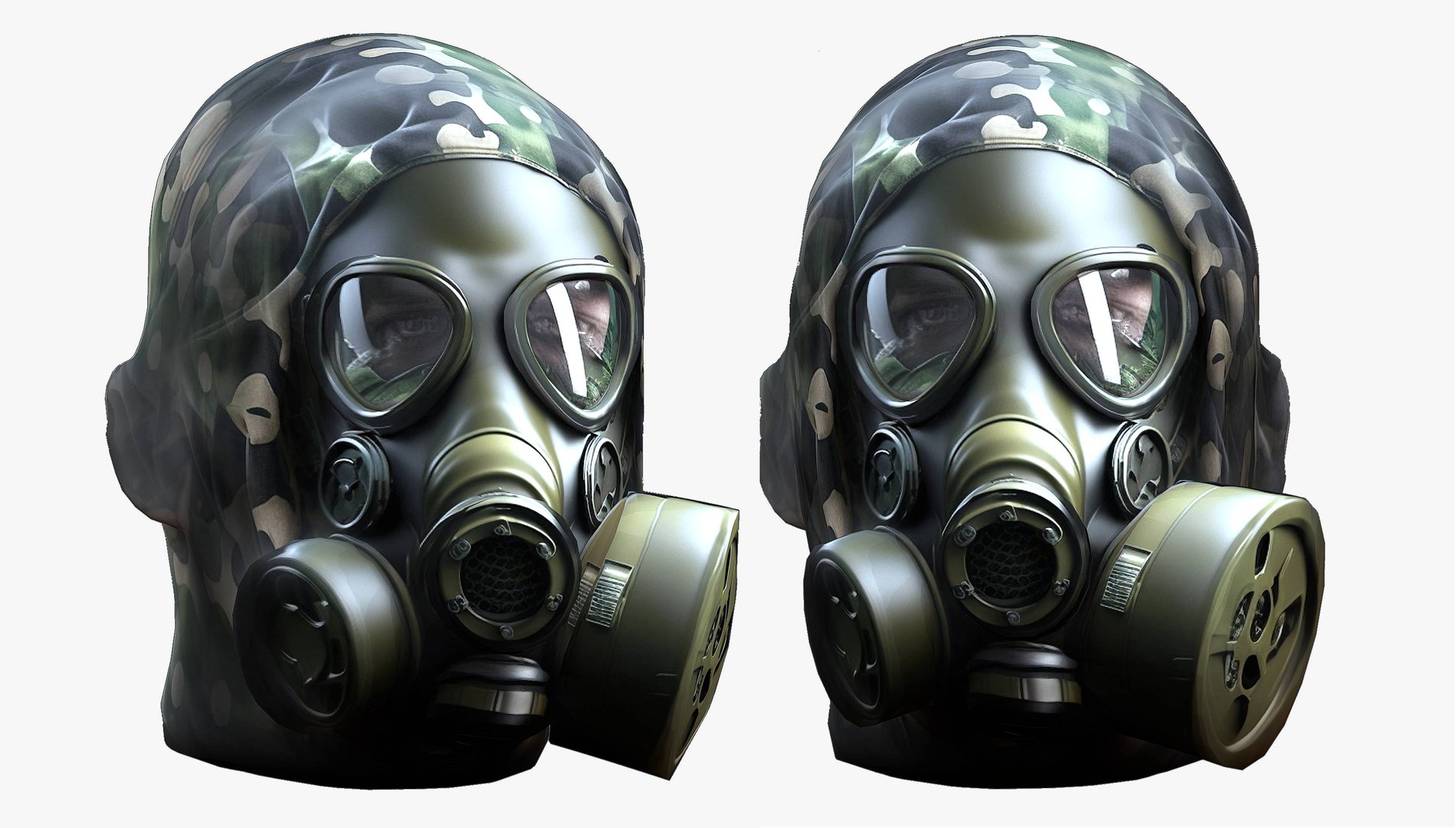 3D Model Gas Mask Protection Plastic Black - TurboSquid 2024906
