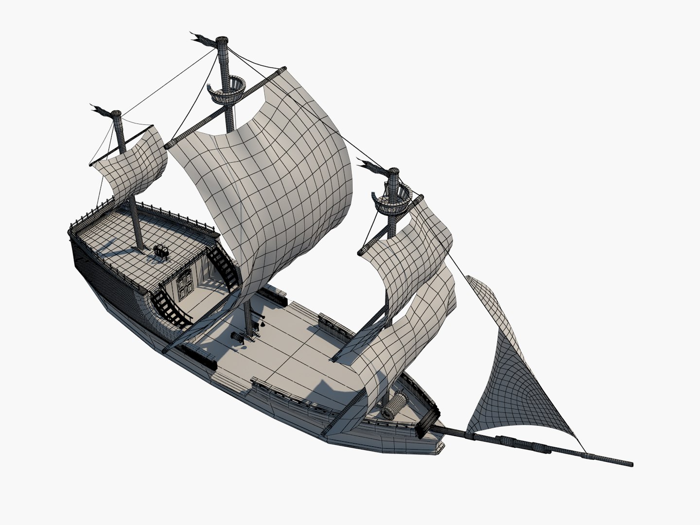 3d ship pirate model
